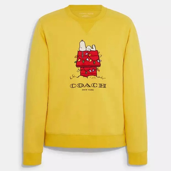 Coach | Shirts | Coach X Peanuts Snoopy Lights Crewneck Nwt | Poshmark